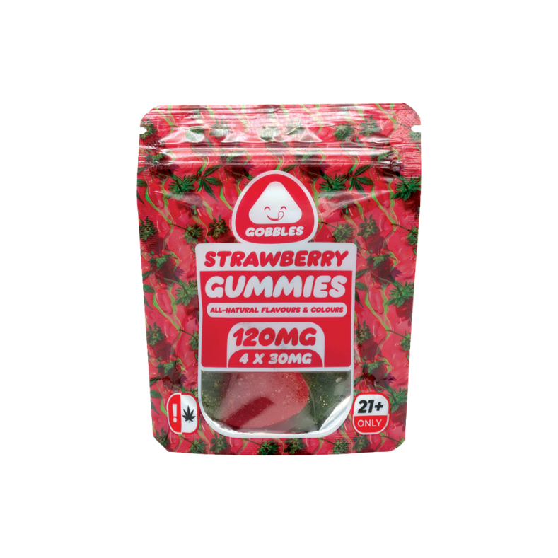 Gobbles | Strawberry Gummies | 120mg | 4 x 30mg – SHOP 420